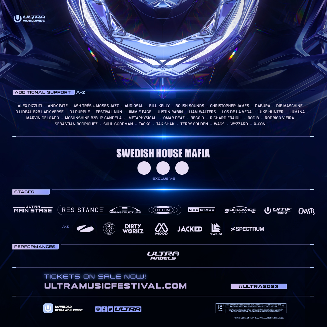 Ultra Music Festival Releases Additional Artists And 2023 Lineup By Day ...