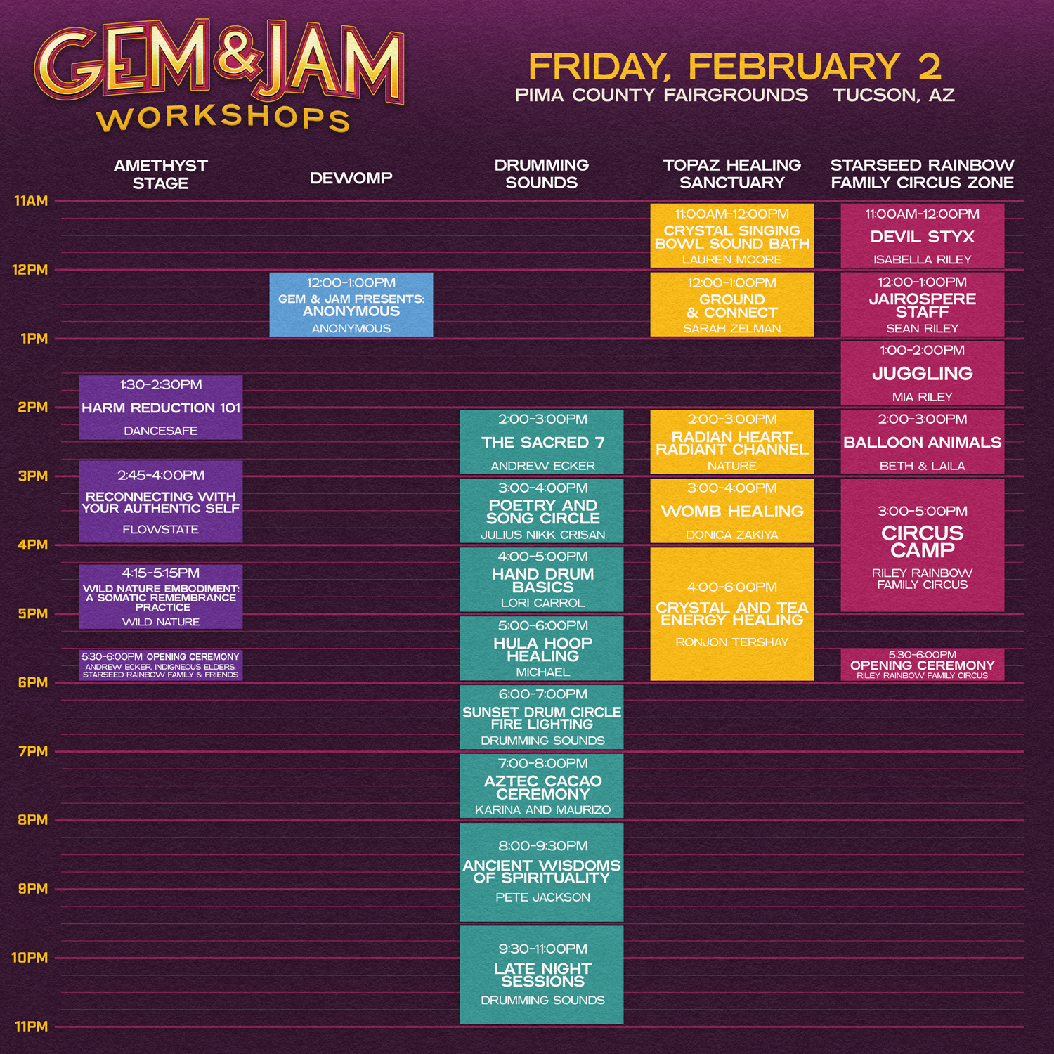 Gem & Jam Releases 2024 Daily Lineup & Set Times – Premier EDM