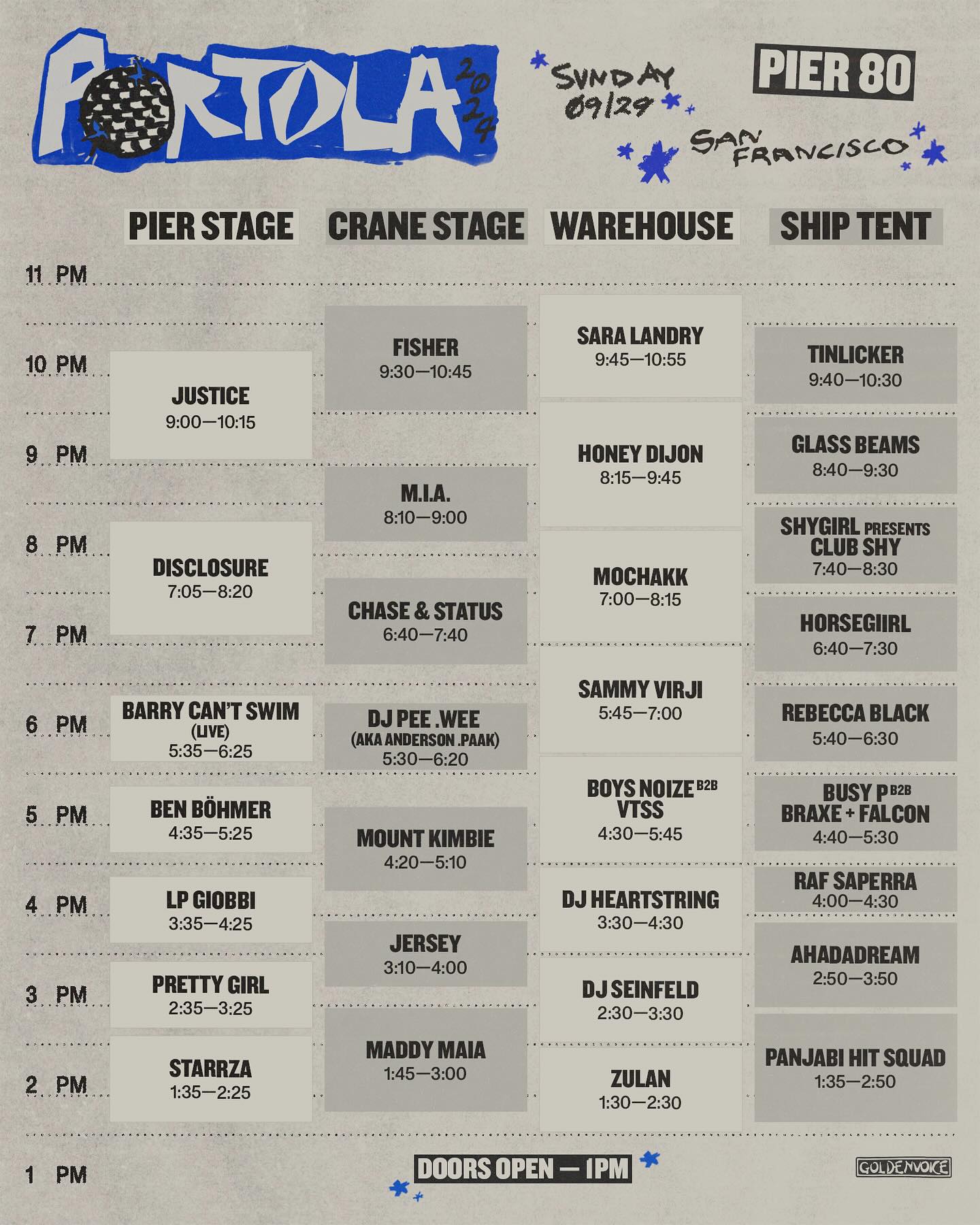 Portola Festival Announces 2024 Set Times for Return to San Francisco ...