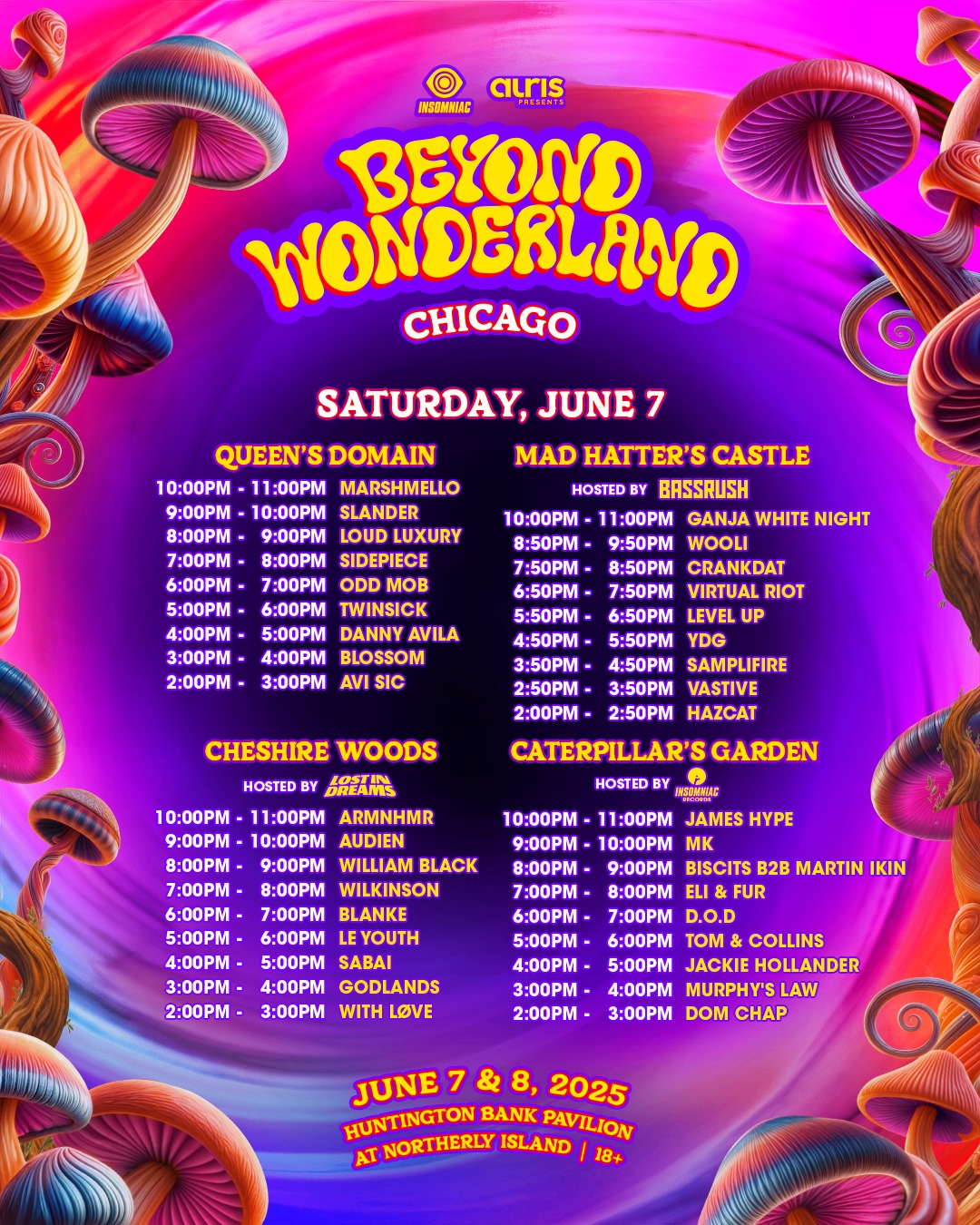 Beyond Wonderland Chicago Announces 2025 Set Times for Festival’s ...