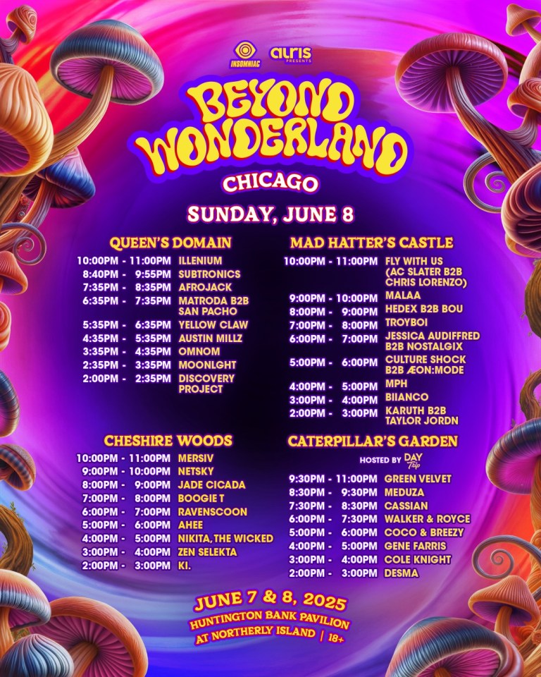 Beyond Wonderland Chicago Announces 2025 Set Times for Festival’s ...