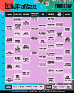 Lollapalooza Unveils 2025 Set Times Featuring Global Acts and Fan ...