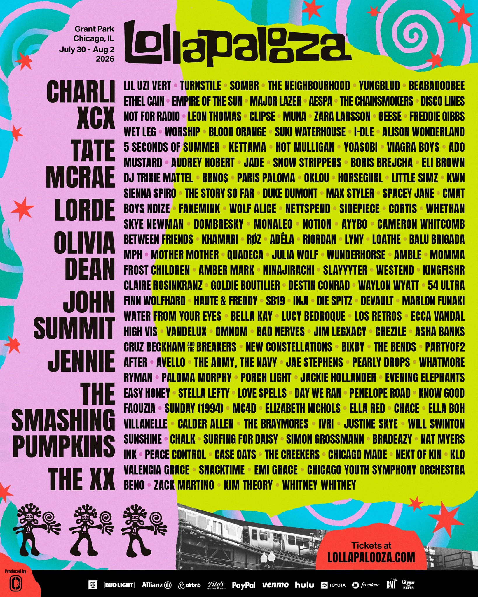 Lollapalooza Announces 2026 Set Times Featuring John Summit & The ...